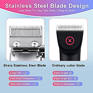 Lanumi Men Hair Clippers & Trimmers Set Cordless Barber Clipper for Hair Cutting Kit with Colored Guide Combs Professional Beard Trimmer Barbers USB Rechargeable