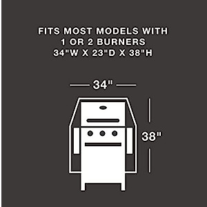 True Guard Grill Water Resistant Heavy Duty Patio Furniture Covers, Fade/Stain/UV Resistant for Outdoor Patio Furniture, 600D Rip-Stop Brown 34in