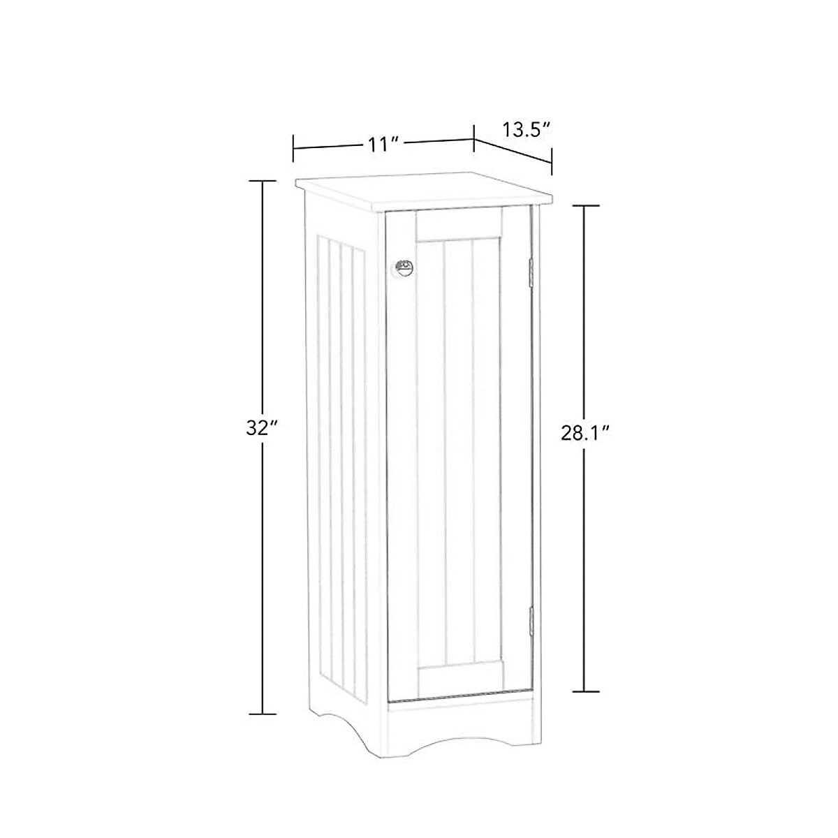 RiverRidge Ashland Slim Cabinet, White
