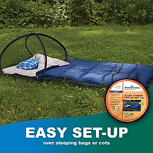 Atwater Carey Sleep Screen Pop-Up Mosquito Net with Permethrin Bug Repellent