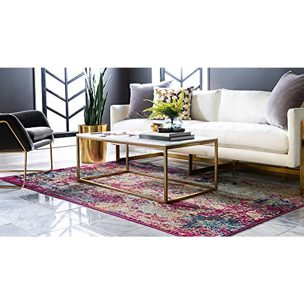 Rugs.com El Paso Collection Rug – 9'x12' Multi Medium Rug Perfect for Living Rooms,Large Dining Rooms,Open Floorplans,Multicolor