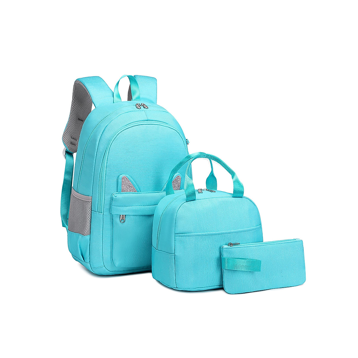 Wadirum Cute School Backpack Set for Teen Girls Fashion School Bookbag Set Blue