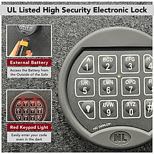 Stealth EGS23 Gun Safe Essential 23 Safe with 30 Minute Fire Protection CA DOJ Approved & 23 Long Gun Storage