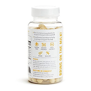 Munchkin® Milkmakers® Daily Boost 2-in-1 Lactation Supplements for Breastfeeding, Nursing & Pumping Moms - Fenugreek Free, 60 Capsules