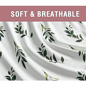 Little Jump stretchy baby Swaddle Blanket and Hat Bow Set, Olive Branches Jersey Cotton Receiving Blanket, newborn hospital outfit for Boys (Green)