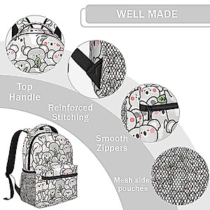 PARN Cute Koala Backpack For Women Men, 16.9 Inch Cute Koala Laptop Backpack College Bag Cute Travel Backpack