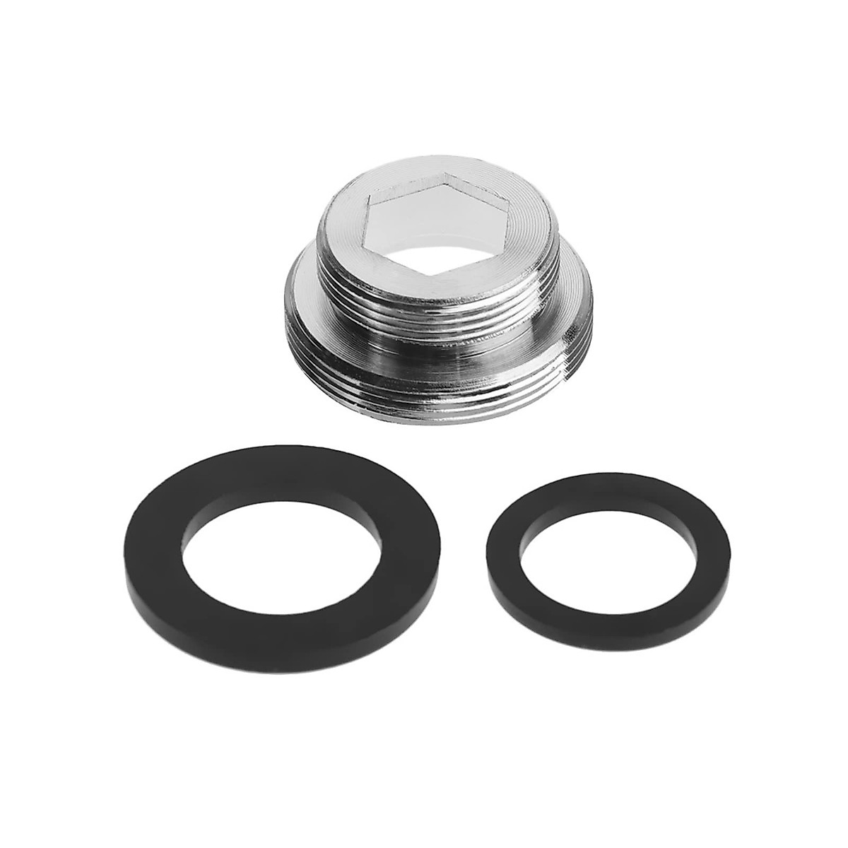 Rotate Swivel Faucet Aerator Connector Metal Outside Inside Thread Water Saving Adaptor Kitchen Faucet 16/18/20/22/24/28/mm to 22mm with Gasket for Bathroom Or Kitchen (C