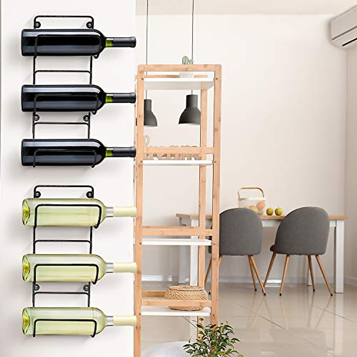 Sorbus Towel-Rack Holder - Wall Mounted Organizer for Linens Set of 2 (Black)