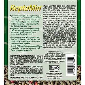 Tetra 77096-00 12 oz Tetrafauna Pro ReptoMin Juvenile Turtle Formula Pellets, Small