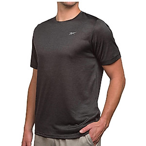 Reebok Men's Textured Active Tee (Black Jaquard, XX-Large)