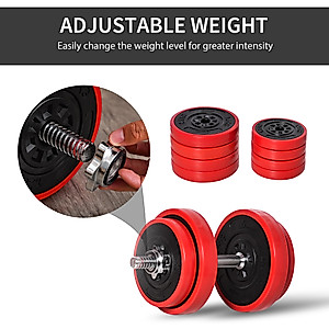 Soozier Adjustable Dumbbell Set, 44lbs Convertible to Barbell Weight Set for Home Gym Women and Men Weight Lifting Training