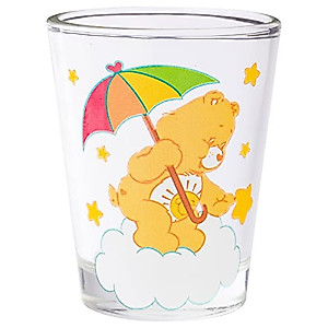 Silver Buffalo Care Bears Clouds 4-Pack Mini Glass Set, 1.5 Ounces
