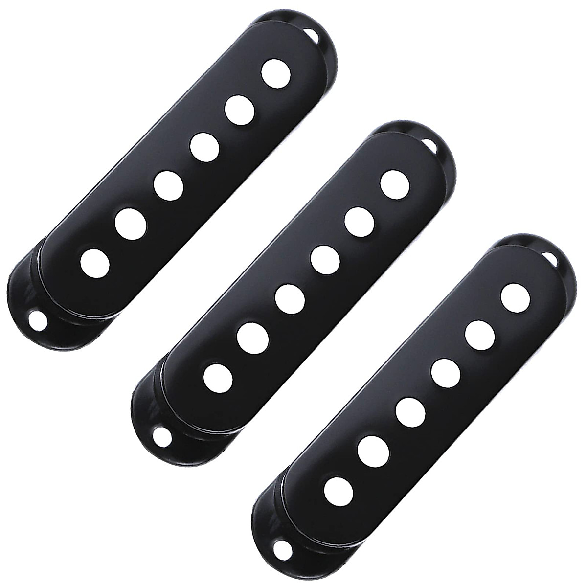 Yootones Guitar Pickup Cover Volume Single Coil Tone Knobs Selector Switch Tip Compatible with Stratocaster Strat Electric Fender Guitar Pickup (Black)