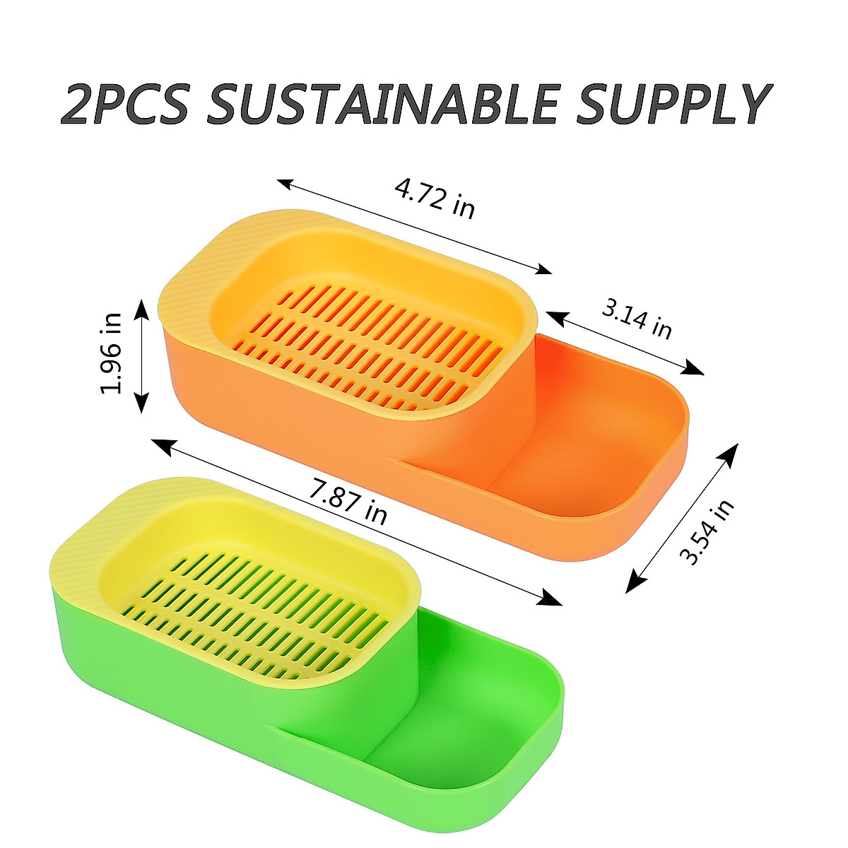 Sozize 2Pcs Hydroponic Cat Grass Planter Wheat Cat Grass Kit Soil Free Seed Sprouting Tray for Cat Grass Indoor Cats (no Seeds Included)