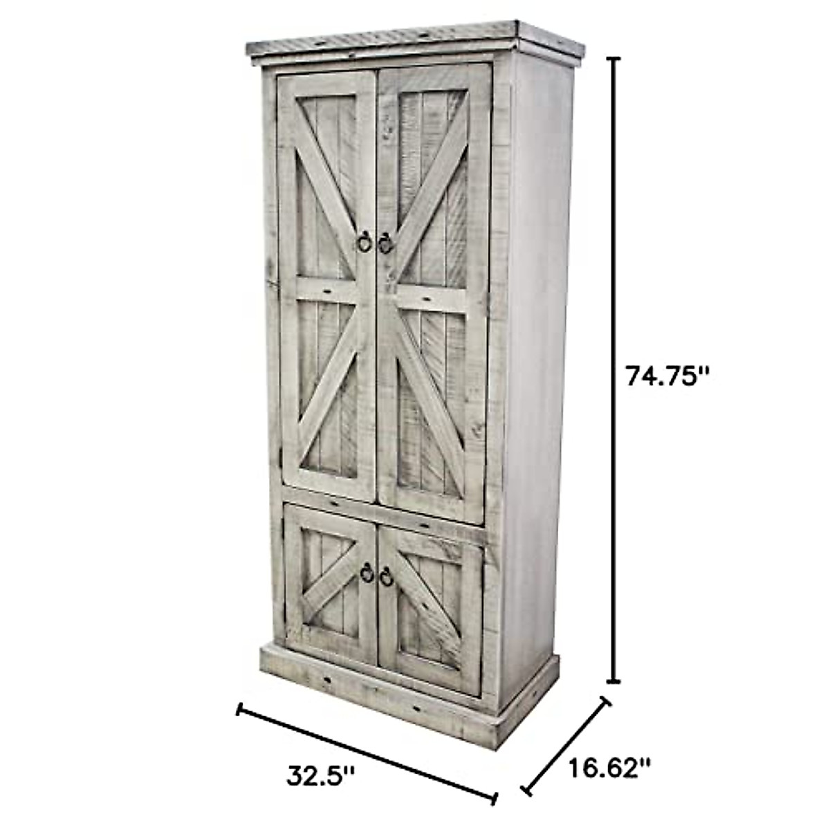 American Heartland MFG. Rustic Double Door Pantry, Rustic Dela Verria