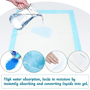 kathson 22" x 22" Puppy Pee Pads Rabbit Disposable Potty Training Pad 40PCS Super Absorbent & Leak-Free Doggy Pet Supplies for Bunny Kitten Small Dog Guinea Pig