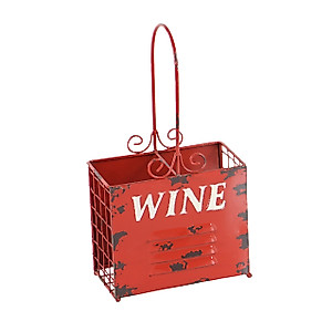 Deco 79 Metal wine Holder 3 Assorted, 8 by 15"