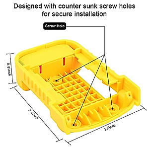 ZLWAWAOL 8 Pack Battery Holder for Dewalt 20V 60V Battery and Milwaukee M18 18V Battery Wall Mount Battery Storage Dock Holder Fit for Dewalt DCB200 DCB203 DCB206 Battery