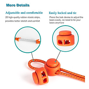 VESONNY Elastic No Tie Shoelaces - Reflective Shoe laces for Kids and Adults (white)