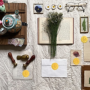 LSYGXYZ Adhesive Wax Seal Stickers, 24 Pieces Handmade Wax Seal Stamp Adhesive Stickers Gold Rose Flower Rosemary Seal Stickers for Envelopes Decorative(3 Rose Flower Styles, 1 Rosemary Style)