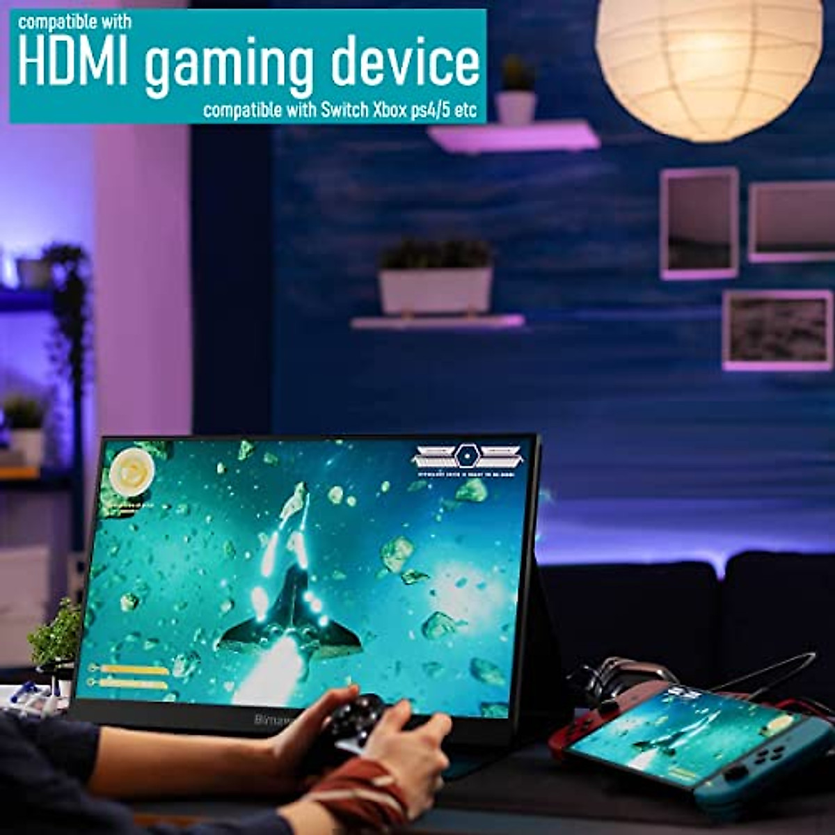 Bimawen 17.3 inch Portable Monitor + 17.3 inch 2K Ultra Slim Monitor