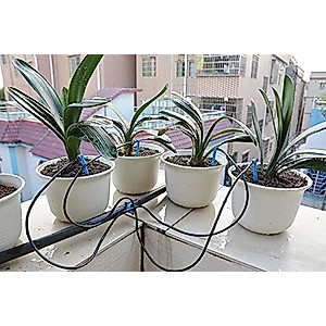 (100-PACK) - 6" Inch .5 GPH - Angled Drip Emitter Stake for Precise Watering & Irrigation, Greenhouse, Container Gardening, Home Garden, and Hydroponics Growing - for 1/8" Tubing (6" Inch Drip Stake)