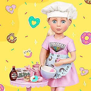 Glitter Girls – Donut Baking Set – Play Food, Mixer, & Kitchen Accessories – 14-inch Doll Cooking Set for Kids Ages 3 and Up – Children’s Toys