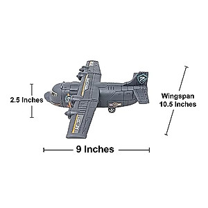 Toy Aircraft Carrier Army Men with Cargo Plane 18 Warplane Fighter Jets and 6 Extra Military Vehicles