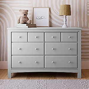 Graco Benton 6 Drawer Double Dresser (Pebble Gray) – Easy New Assembly Process, Universal Design, Durable Steel Hardware and Euro-Glide Drawers with Safety Stops, Coordinates with Any Nursery