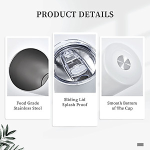 LIICHEES Barbados Terrain Map Stainless Steel Vacuum Insulated Tumbler 20oz Coffee Cups Travel Mug Water Cup with Metal Straw Cleaning Brush