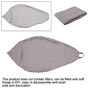 Bean Bag Chair Sofa Cover(No Filler),Comfortable Outdoor Lazy Seat Bag,Couch Cover without Filler for Adults Kids,Soft Tatami Chairs Covers Suitable for Home Garden Living Room (grey, Medium)