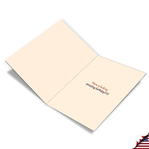 NobleWorks - Big Funny Birthday Greeting Card 8.5 x 11 Inch with Envelope (1 Pack) Oversize Jumbo Bday Eff Yeah! J6405BDG