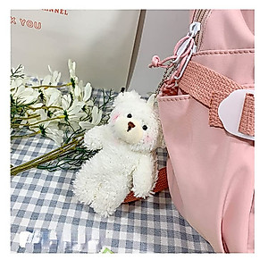 Kawaii Backpack with Pins and Pendant Accessories Cute College High School Backpack Laptop Bookbags for Teens Girls (Pink)