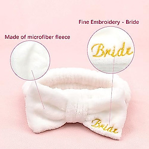 CIEHER Bachelorette Party Headbands - 8 Pcs Spa Headbands for Bride, Bridesmaids, Face Wash, Skincare, Makeup, and More