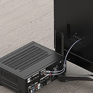 RIKSOIN RCA Splitter Cable, 2-Pack RCA Y Cable Nylon Braided RCA Splitter 1 Male 2 Female Audio Cord Y Adapter for Speakers, CD/DVD Players, TV, Subwoofers, Amplifiers (28cm/0.9FT)