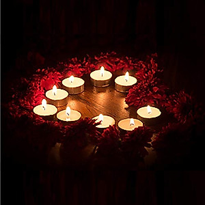 Unscented Tea Lights Candles | 100 Pack, 3.5 Hour Long Burn Time | Smokeless and Dripless White Tealight Candles | Small Tea Candles for Home, Travel, Weddings, Shabbat, & Emergencies