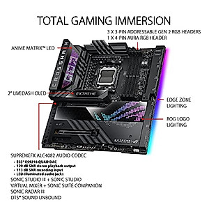 ASUS ROG Crosshair X670E Extreme(WiFi 6E) Socket AM5(LGA 1718) Ryzen 7000 EATX Gaming Motherboard(20+2 Power Stages, PCIe® 5.0, DDR5, 5xM.2 Slots,USB 3.2 Gen 2x2 Front-Panel,USB4™ Ports,Anime Matrix)
