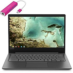 Lenovo Chromebook S330 14" Laptop Computer for Business Student, Quad-Core MediaTek MT8173C 2.1GHz, 4GB RAM, 32GB eMMC, 802.11ac WiFi, Webcam, Remote Work, Chrome OS, iPuzzle Type-C HUB+ 128GB SD Card