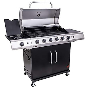 Char-Broil 463229021 Performance 6-Burner Cabinet-Style Liquid Propane Gas Grill, Stainless/Black
