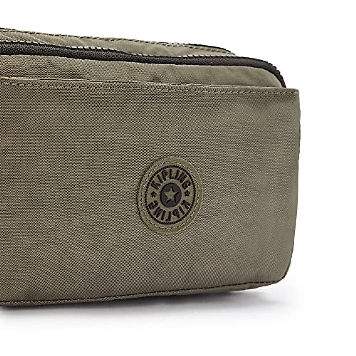 Kipling Women’s Abanu Crossbody Bag, Lightweight, Adjustable Nylon Waist Pack with Multi-Compartment Zip Pockets, Green Moss