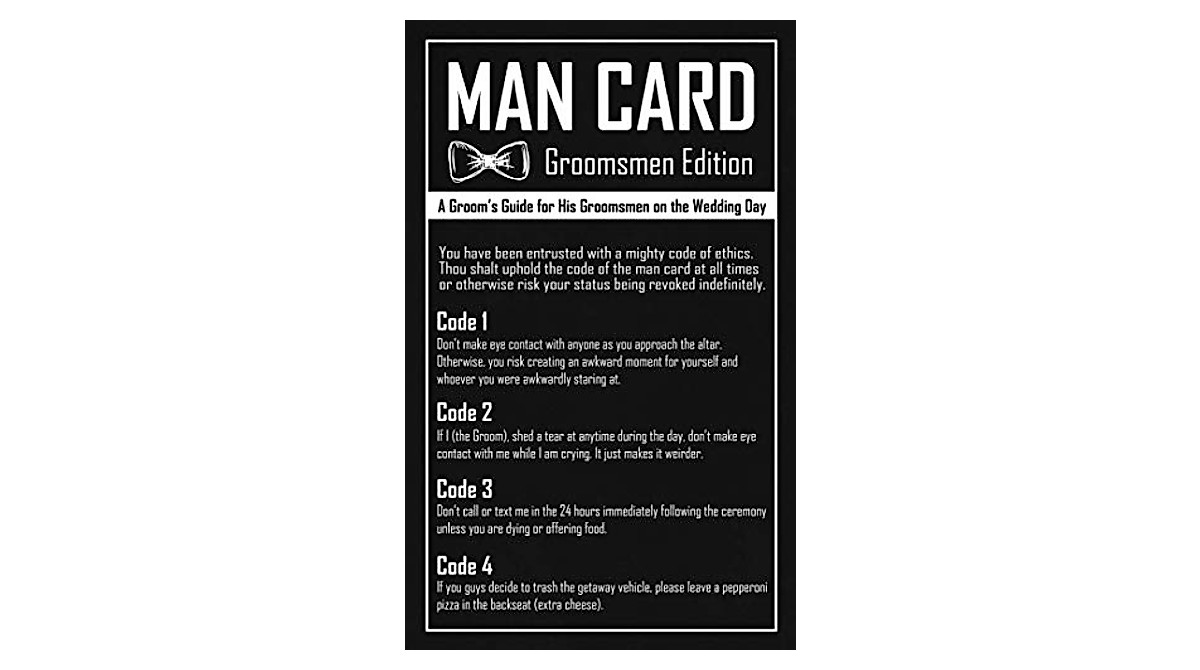 The Man Card: Funny Groomsmen Gifts & Proposal (6-Pack)
