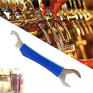 DOMUEN Faucet Wrench Beer Faucet Wrench Tool Beer Tap Wrench Beer Tap Faucet Wrench Heavy Duty Faucet Wrench for Draft with Hex Nut Wrench Keg Spanner Wrench for Draft Beer Tap Beer Coupler Kegerator