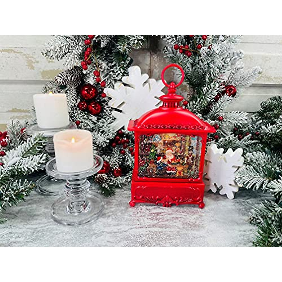 Toy Workshop Lighted Snow Lantern 10.625"