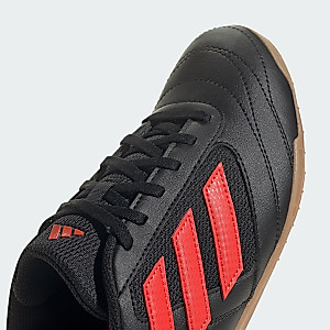 adidas Men's Super Sala 2 Sneaker, Core Black/Bold Orange/Gum, 10.5