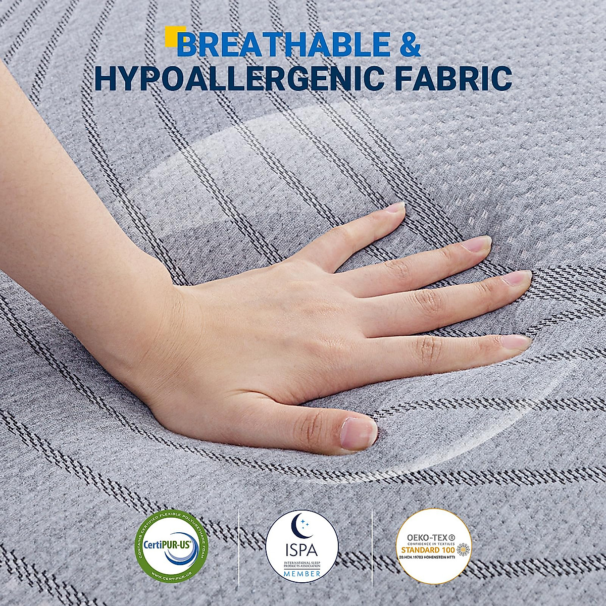 Avenco Queen Mattress, 10 inch Mattress Queen in a Box with Gel Memory Foam, Medium Firm Mattress for Pressure Relief & Back Pain, Motion Isolation, CertiPUR-US Certified