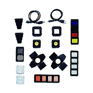 Lume Cube 1.0 - Professional Lighting Kit, 22-Piece LED Lighting Kit with Diffusion and Gels for On & Off Camera Video and Photography