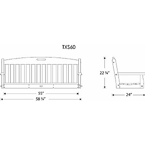 Trex Outdoor Furniture Yacht Club Swing, Classic White
