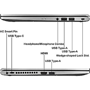 asus 14" VivoBook Laptop, Intel Core i3-1115G4 Processor, 24GB RAM, 1TB PCIe SSD, Thin & Light, Wi-Fi and Bluetooth, Webcam, HDMI, NLY MP, Windows 11 Home, Silver