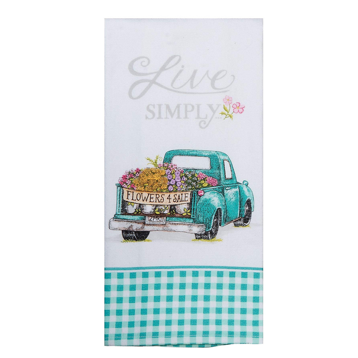 Kay Dee Designs Live Simply Truck Dual Purpose Dish Towel, 16 x 26, Various