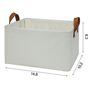 GRANNY SAYS Bundle of 3-Pack Closet Storage Bins with Lids & 2-Pack Lidless Storage Bins with Metal Frame